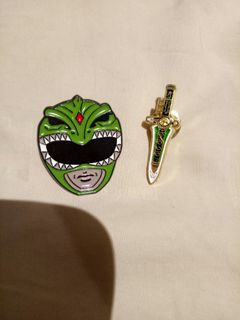 ( For All ) Power Rangers Enamel Pins Green Ranger, Women's Fashion ...
