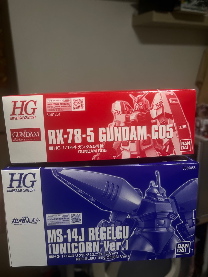 高達模型 HG RX-78-5 GUNDAM G05，REGELGU (UNICORN Ver.) Gundam UC, 興趣及遊戲, 玩具 ...
