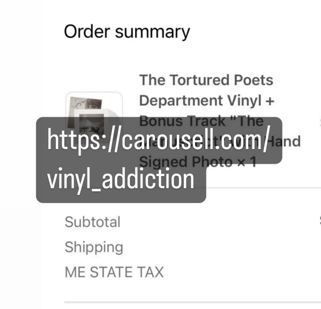 [暫無]Signed簽名連白膠Taylor Swift The Tortured Poets Department TTPD white ...