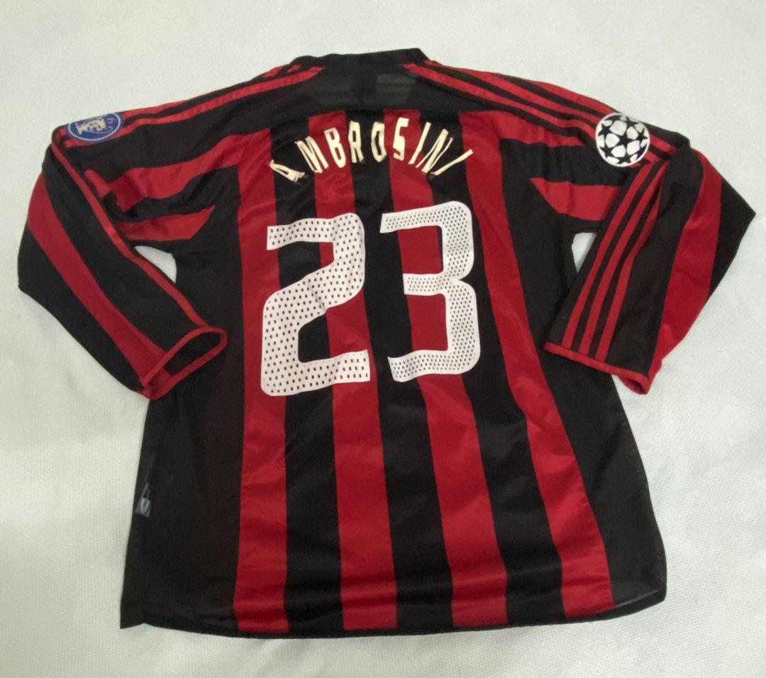 AC MILAN 2003/2004 ADIDAS HOME FOOTBALL JERSEY LONG SLEEVE MERIVA, Men ...