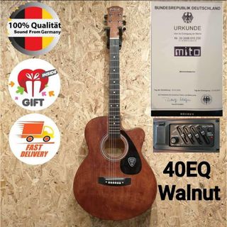 Cate QM-714C Acoustic Guitar - Natural, Hobbies & Toys, Music & Media ...