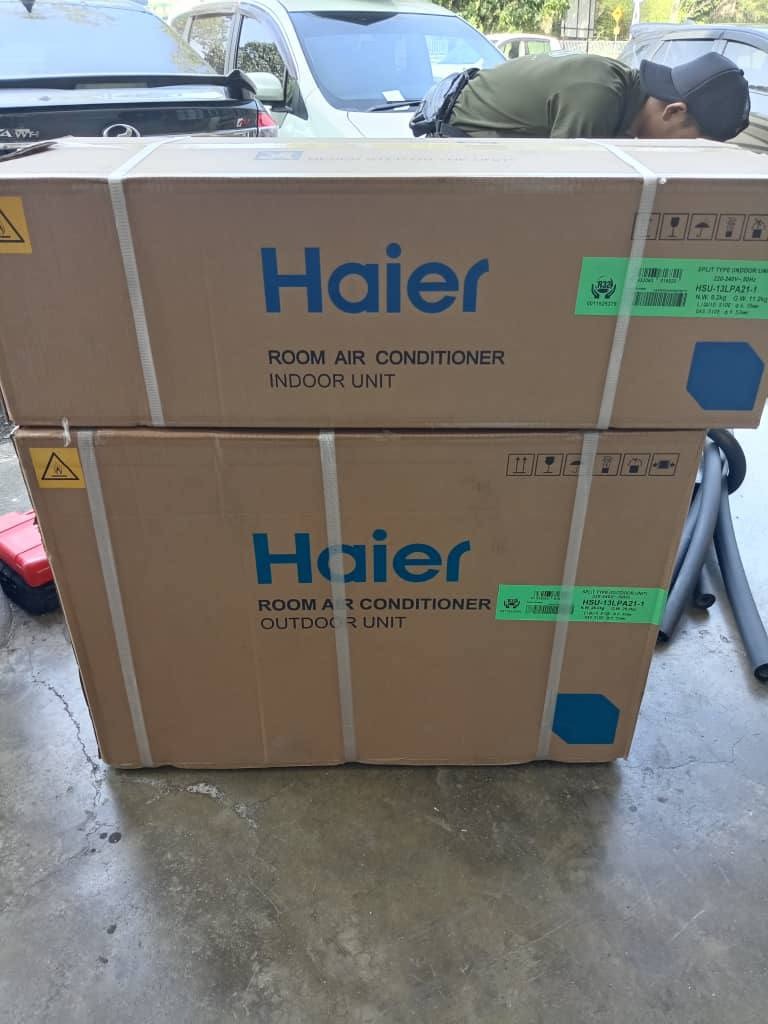 Aircond Murah Siap Pasang Hiaier 1.0hp Non Inverter Harga Siap Pasang ...