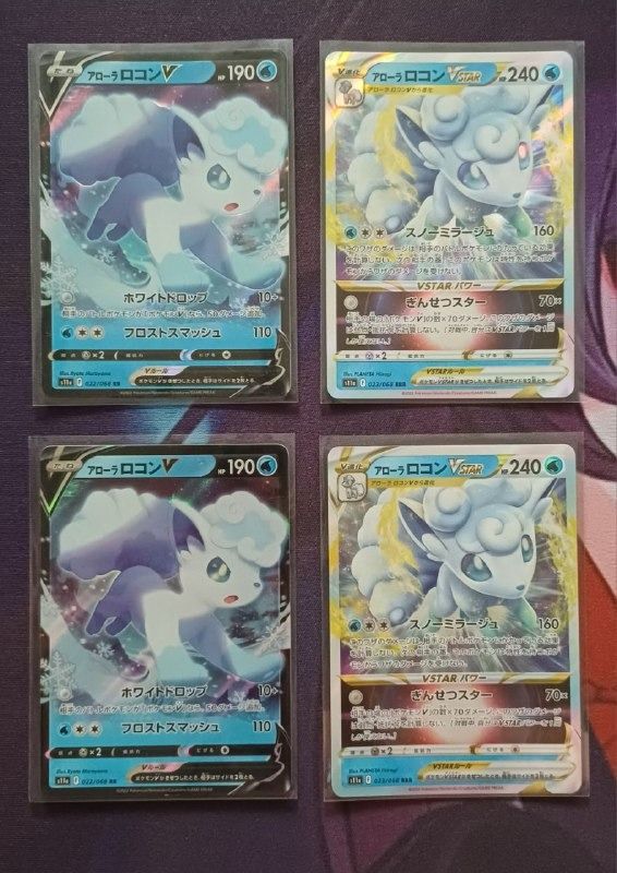 Alolan Vulpix V and VStar (JP), Hobbies & Toys, Toys & Games on Carousell