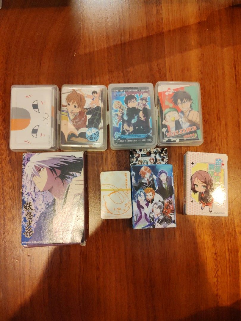 Anime playing cards, Hobbies & Toys, Toys & Games on Carousell