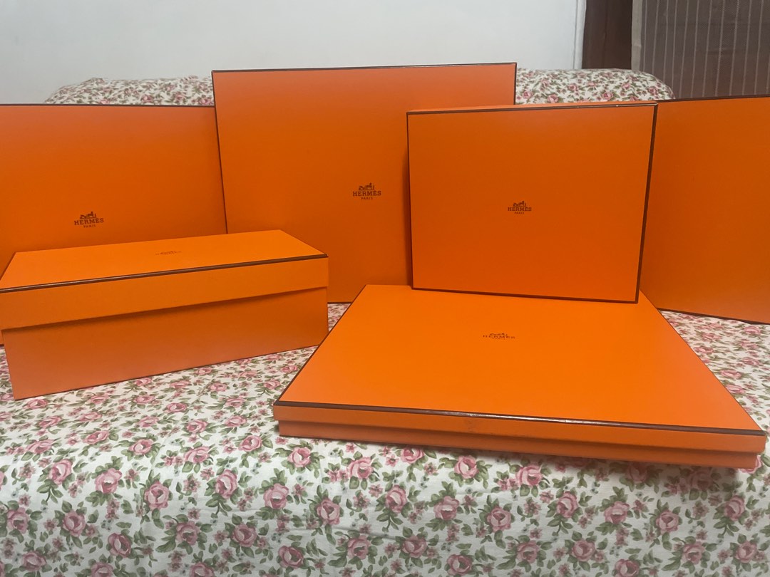 Authentic Hermes Box with free ribbon , Furniture & Home Living, Home ...