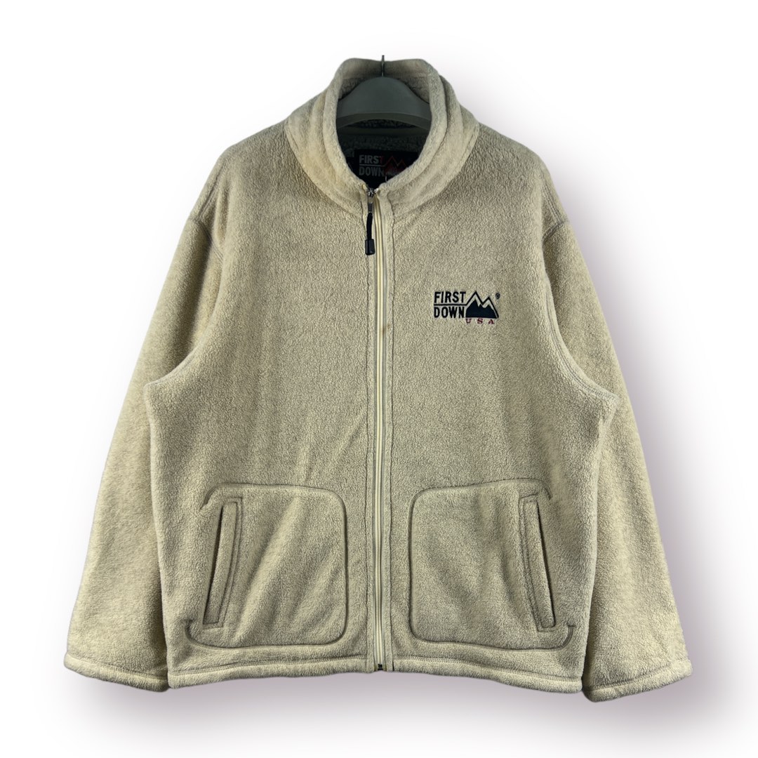 C(E16) First Down fleece Jacket, Men's Fashion, Coats, Jackets and ...