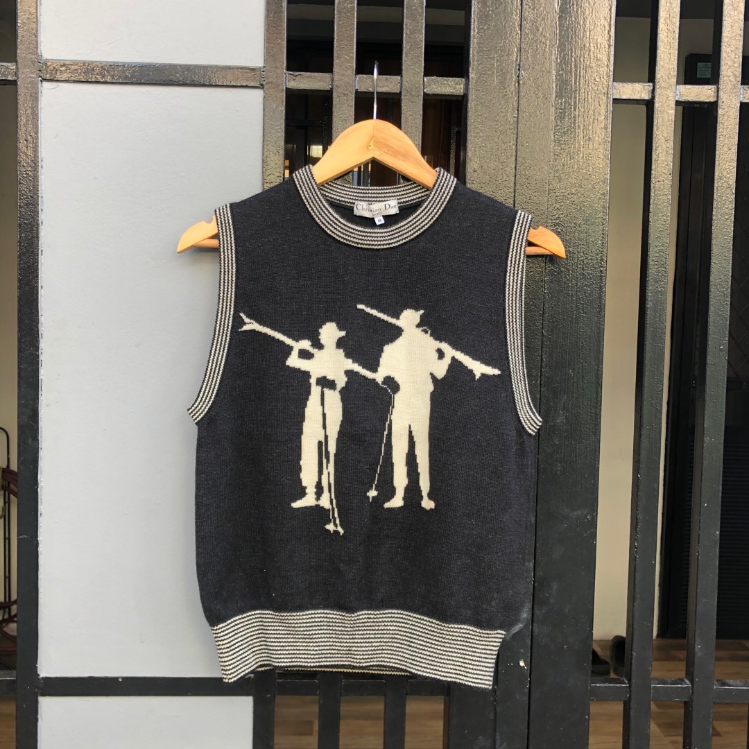Christian Dior Knit Vest, Luxury, Apparel on Carousell