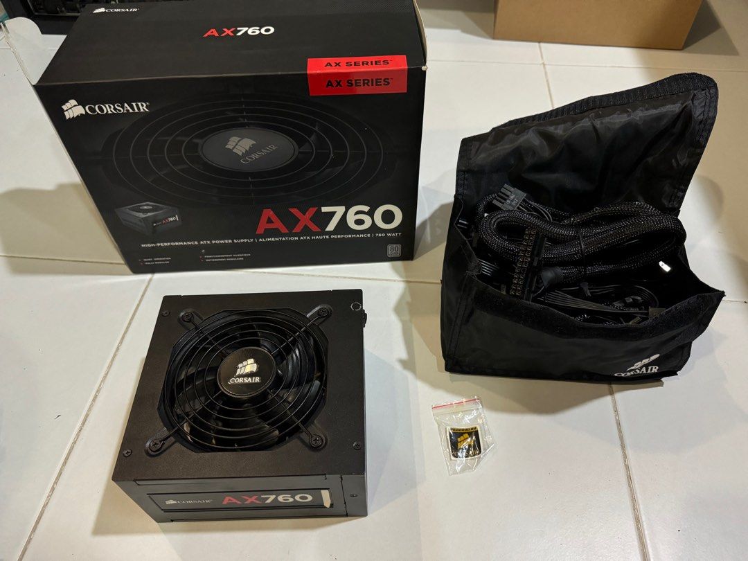 Corsair AX760 Power Supply, Computers & Tech, Parts & Accessories ...