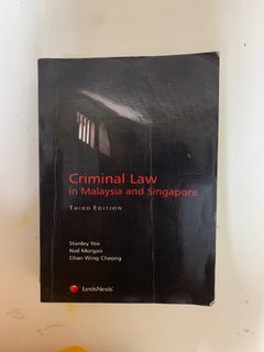 Law Books - Criminal Law in Malaysia and Singapore by Stanley Yeo, Neil ...