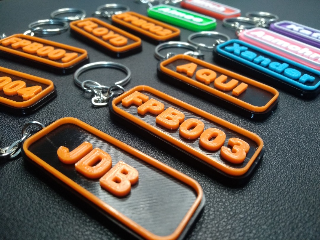 Customized Personalized Keychain MINIPLATE DESIGN Bag Tags Name Tag 3D ...