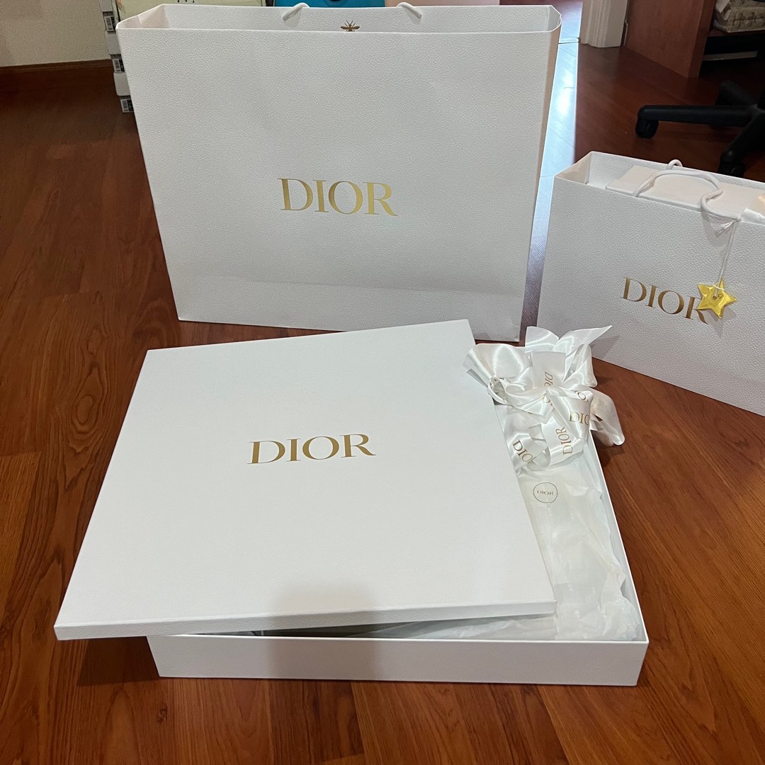 Dior Book Tote Packaging Box + Paper Bag, Luxury, Accessories on Carousell
