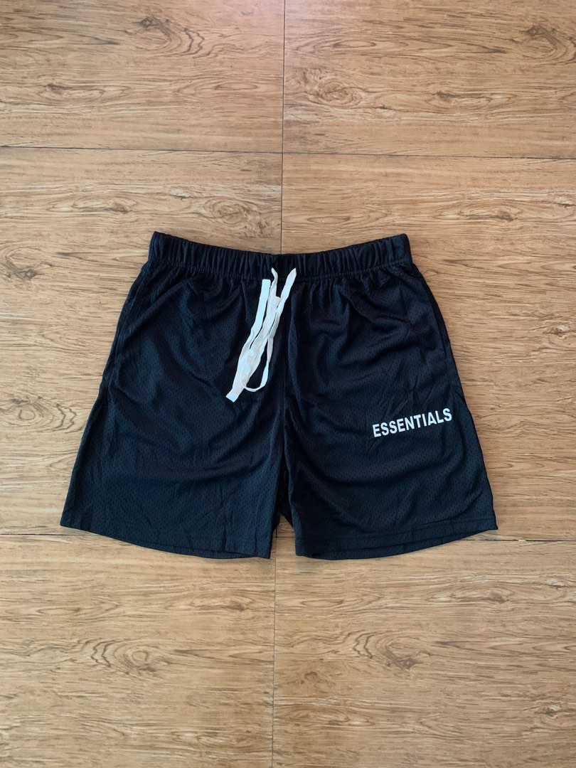 FOG x Essentials Black Mesh Short, Men's Fashion, Bottoms, Shorts on ...