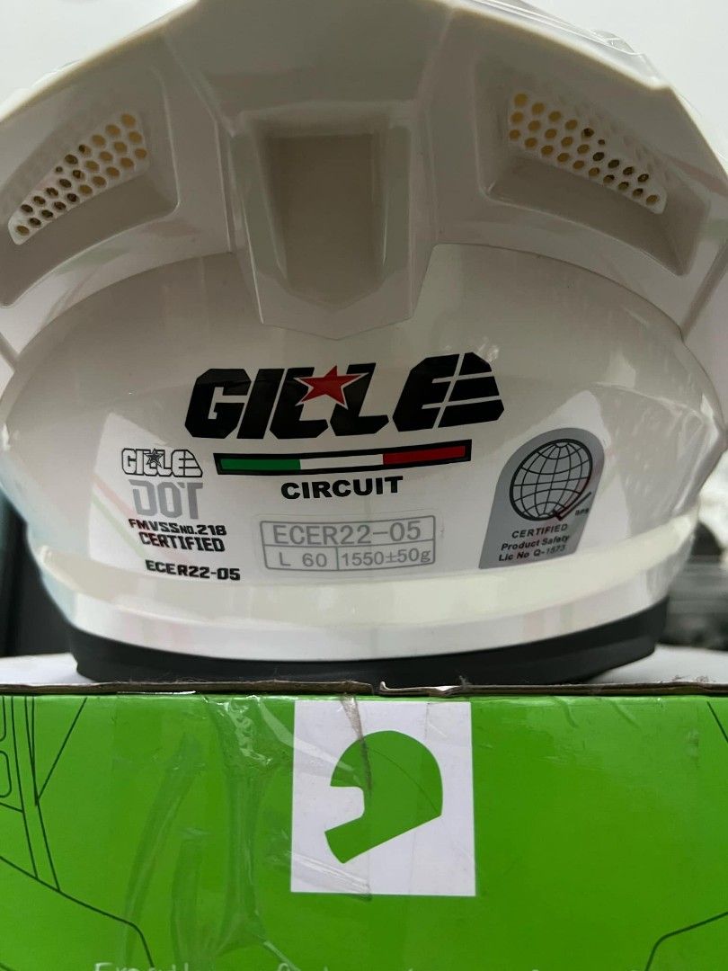 GILLE 843 CIRCUIT Plain Color Motorcycle Helmet Full Face Dual Visor ...