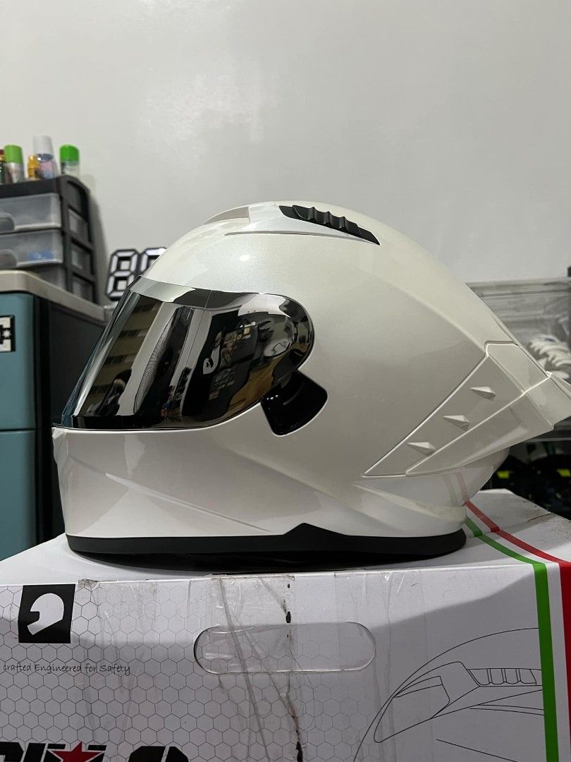 GILLE 843 CIRCUIT Plain Color Motorcycle Helmet Full Face Dual Visor ...