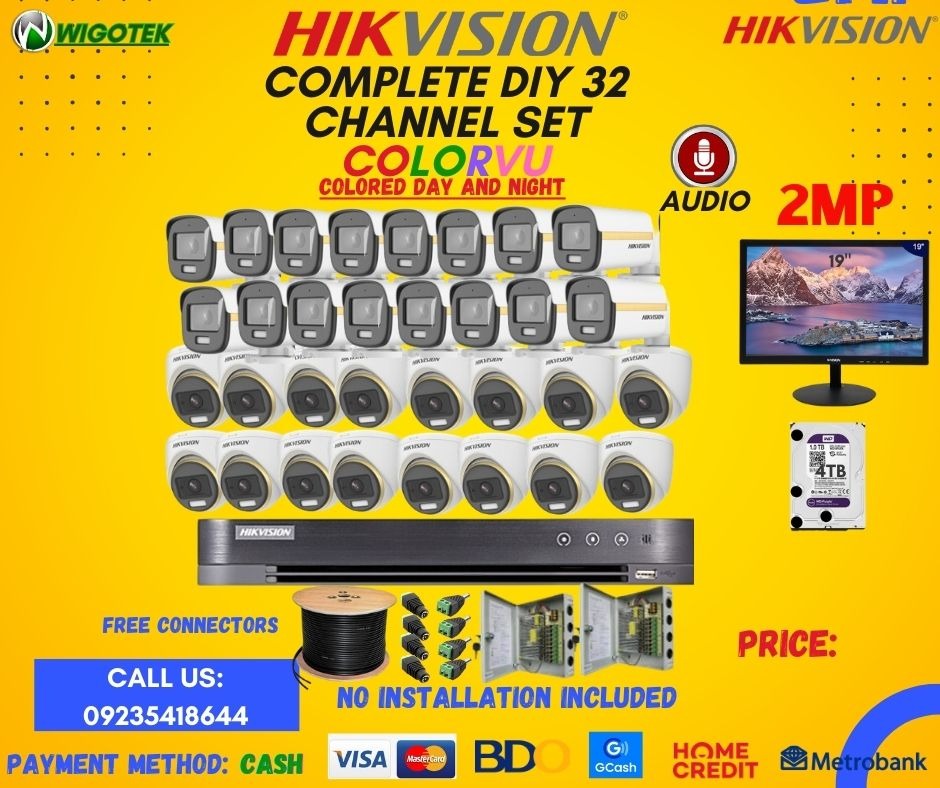HIKVISION 32 CHANNEL CCTV CAMERA COMPLETE SET PACKAGE, Furniture & Home ...