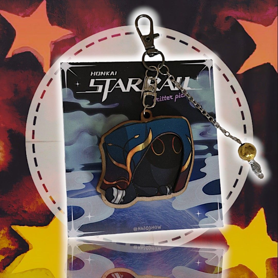 HONKAI STAR RAIL CRITTER PICK CAT CAKE KEYCHAIN / Fanmade Anime Game ...