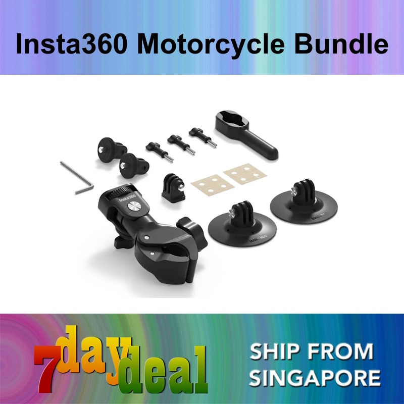 Insta360 Motorcycle Mount Bundle V2 (For X4, X3, ONE X2, GO 3s, GO 3 ...