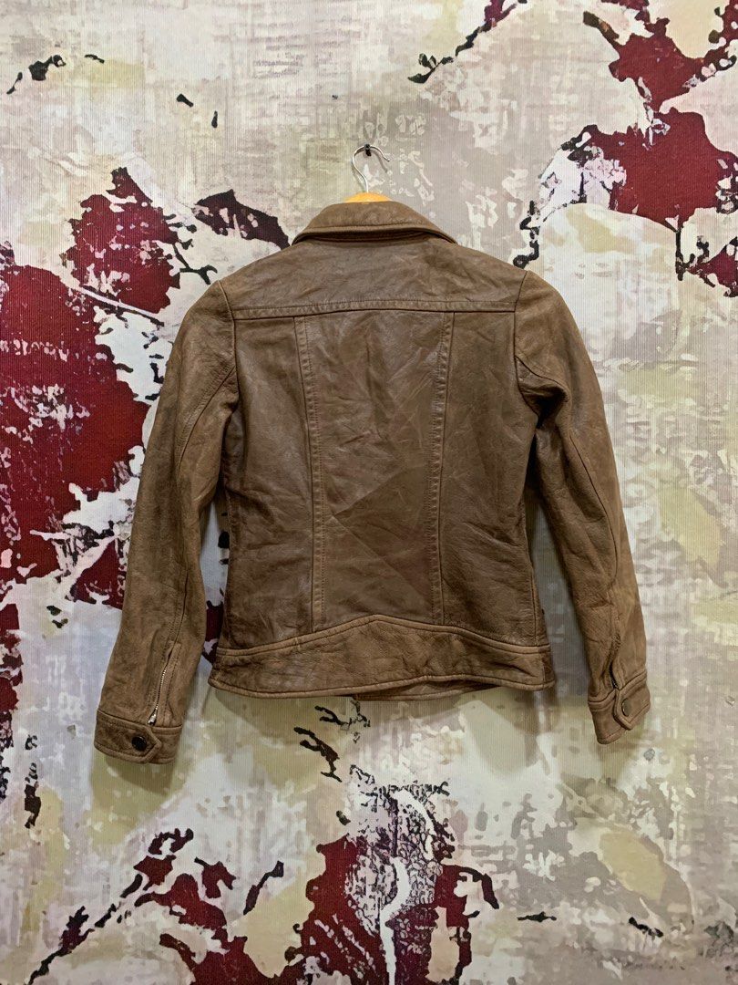 Jill Stuart Leather Jacket Japan Brand, Women's Fashion, Coats, Jackets ...