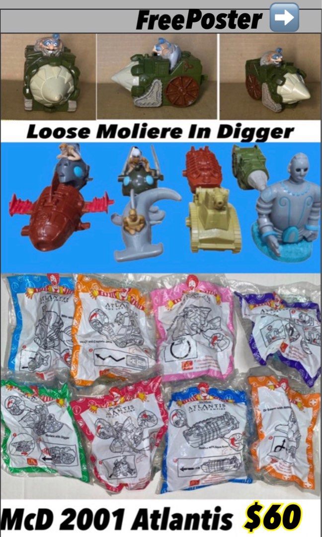 KFC / McDonald’s sealed packs Ronald Wizard / Atlantis the lost Empire ...