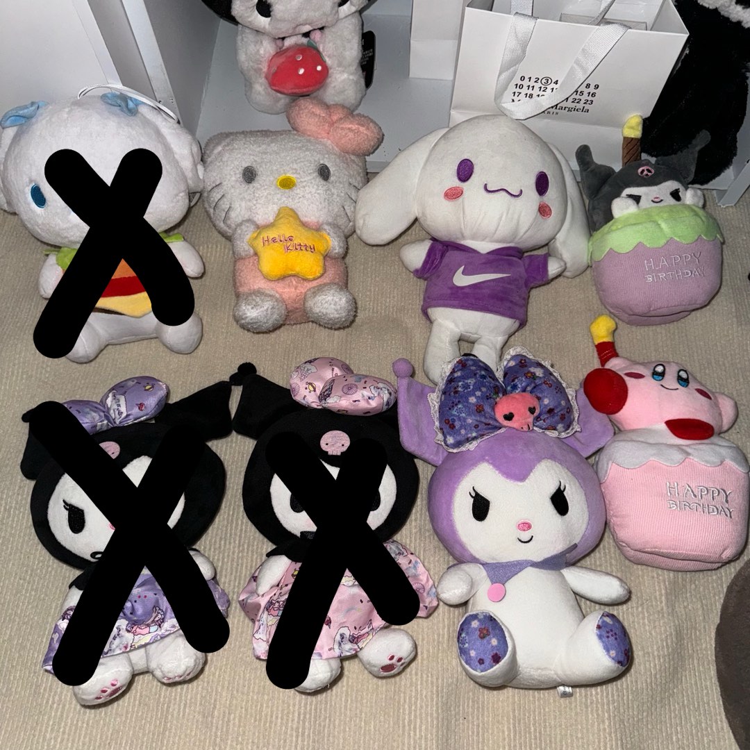 Kuromi Cinamoroll Kirby Hello kitty soft plush toy doll, Hobbies & Toys ...
