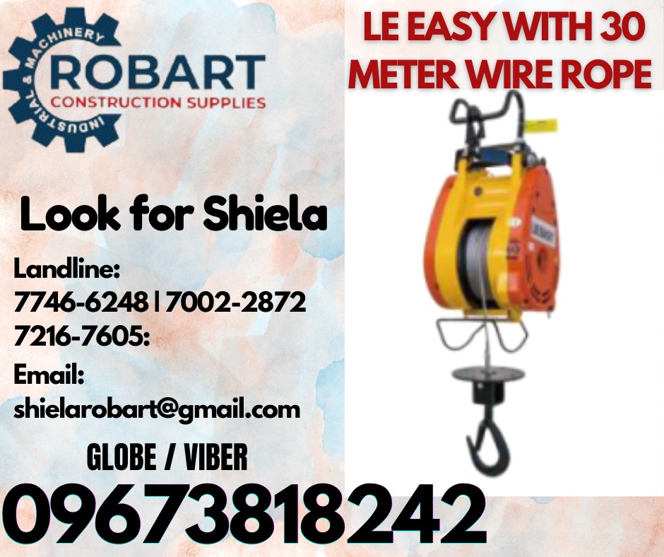 LE EASY WITH 30 METER WIRE ROPE, Commercial & Industrial, Construction ...