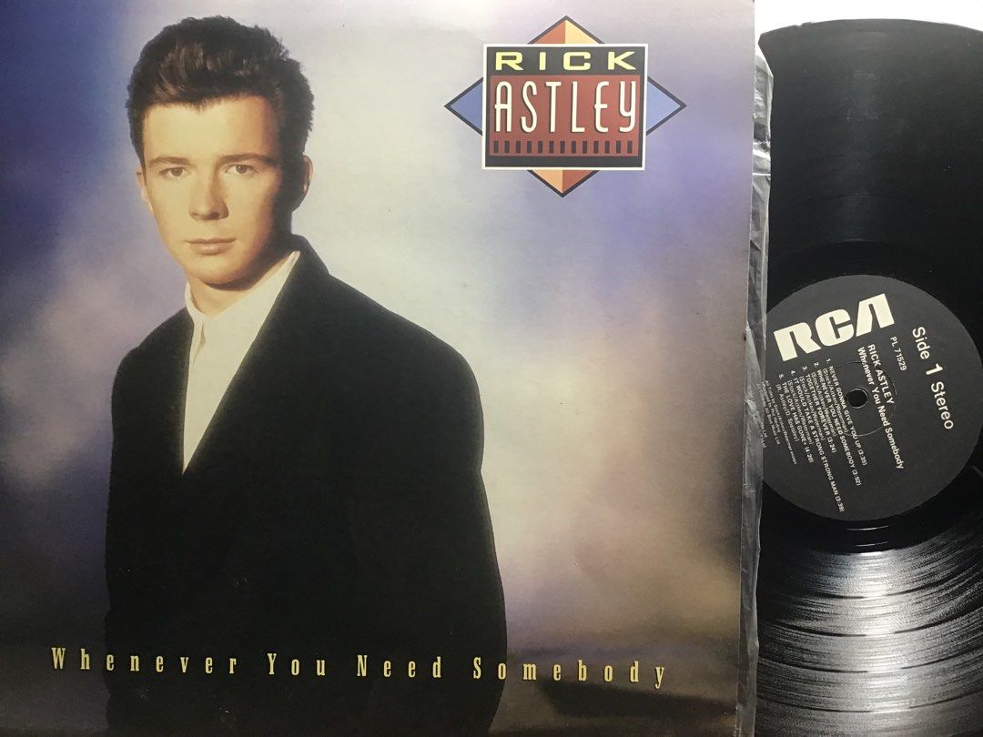 LP Rick Astley - Whenever You Need Somebody OOP RCA VINYL RECORD Anubis ...
