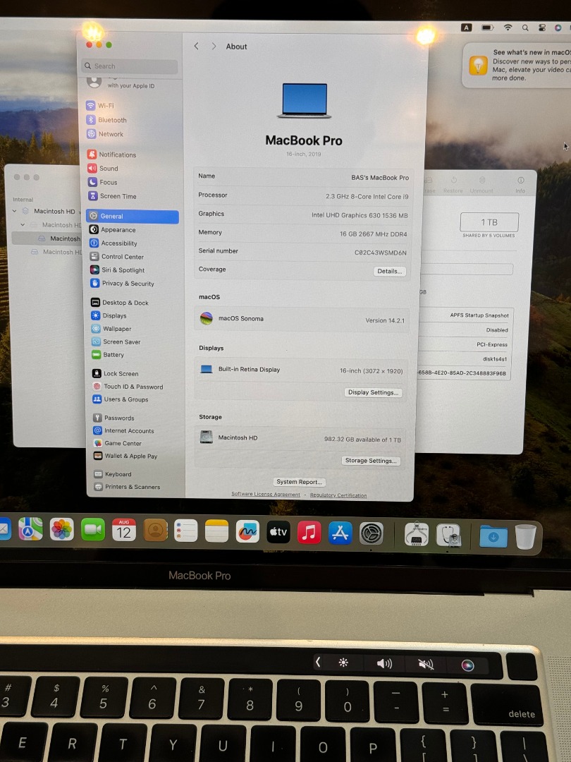 MACBOOK PRO 2019 | 16 INCH INTEL CORE i9 2.3Ghz 16GB RAM / 1TB SSD ...