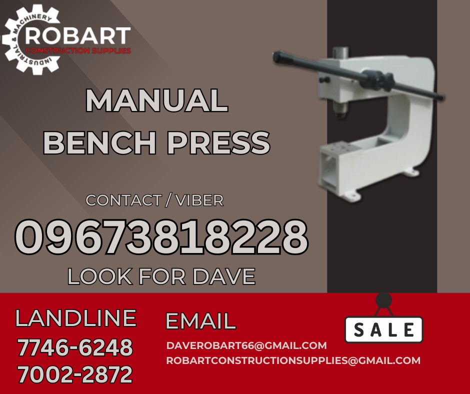 MANUAL BENCH PRESS, Commercial & Industrial, Industrial Equipment on ...