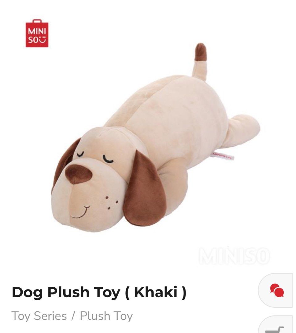 Miniso Dog Plush Toy(Khaki), Hobbies & Toys, Toys & Games on Carousell