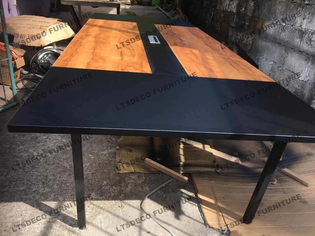 new conference table full laminated finish office partition furniture ...