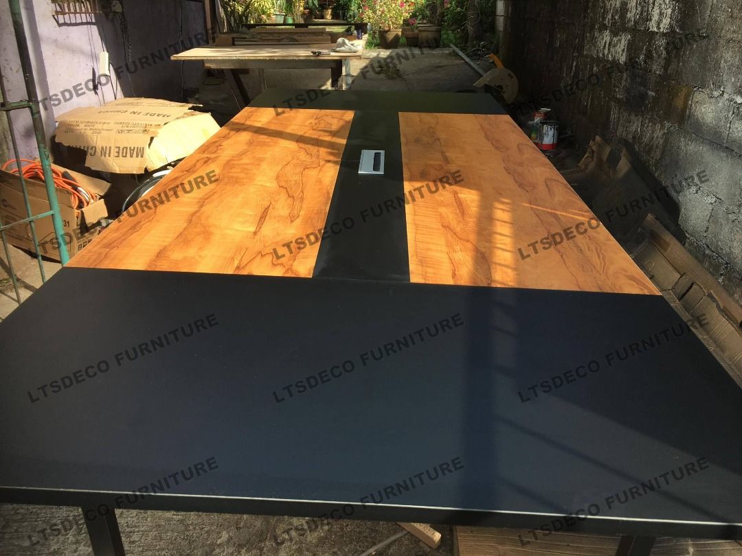 new conference table full laminated finish office partition furniture ...