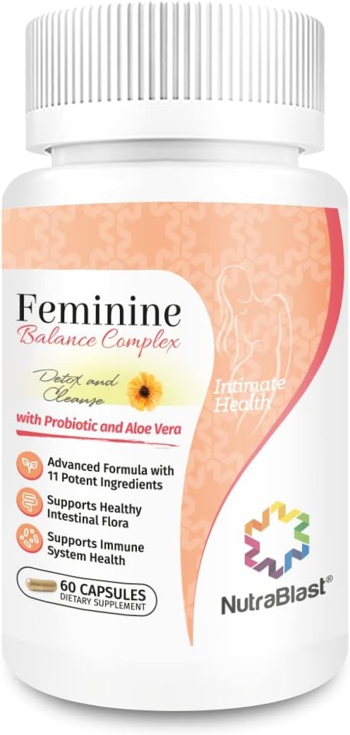 NutraBlast Feminine Balance Complex (60 Capsules) | Vaginal Detox ...
