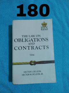 WITH FREE NOTES - The Law on Obligations and Contracts 12th Edition by ...