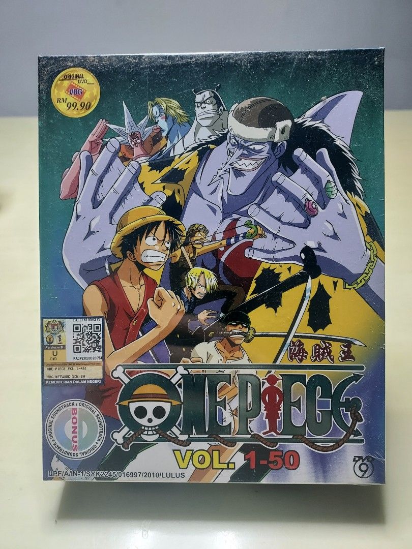 One Piece Anime dvd boxset episode 1-50, Hobbies & Toys, Music & Media ...
