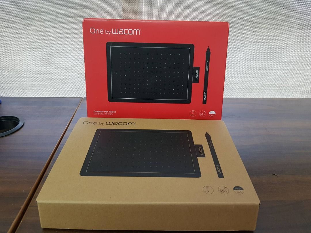 Open Box !WACOM ONE BY WACOM Small (CTL472/K0-C) Pen Tablet (Black/Red ...