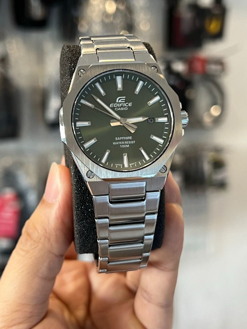 ORIGINAL CASIO Edifice Blue Dial Stainless Steel Men's Watch EFR-S108D-3AV, Men's Fashion ...