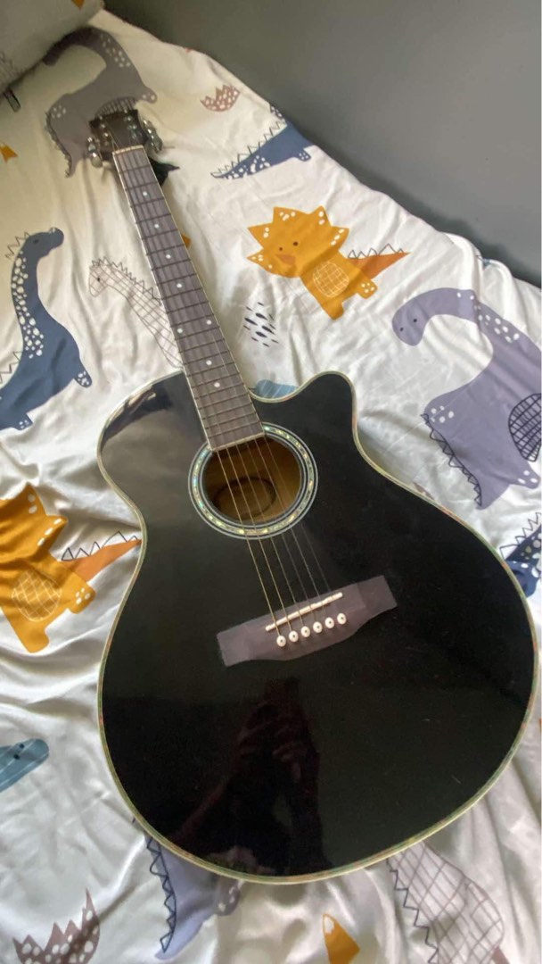 Original Davis 4002 Slim Acoustic Guitar with Eq and tuner built-in ...