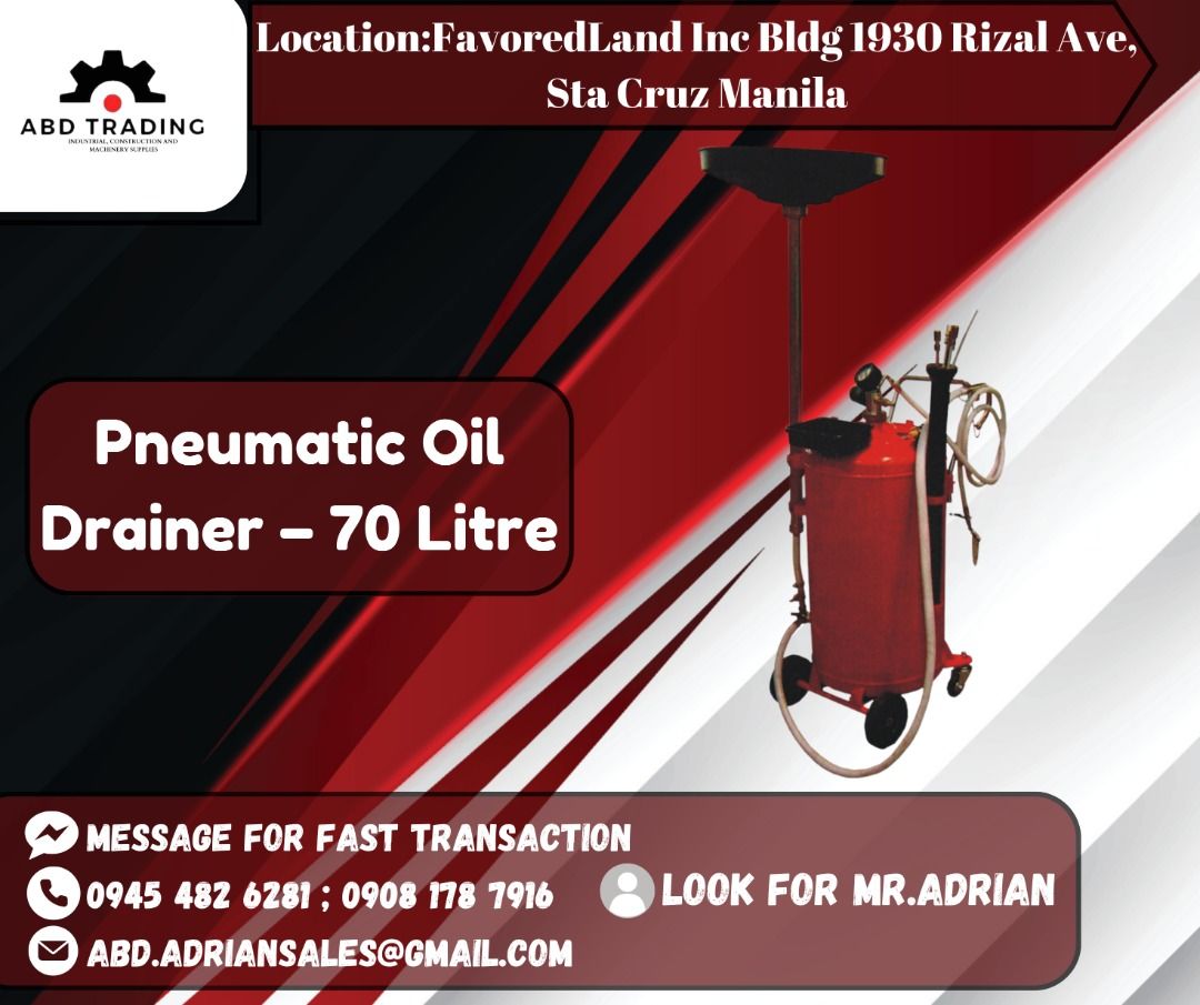 Pneumatic Oil Drainer – 70 Litre, Commercial & Industrial, Construction ...