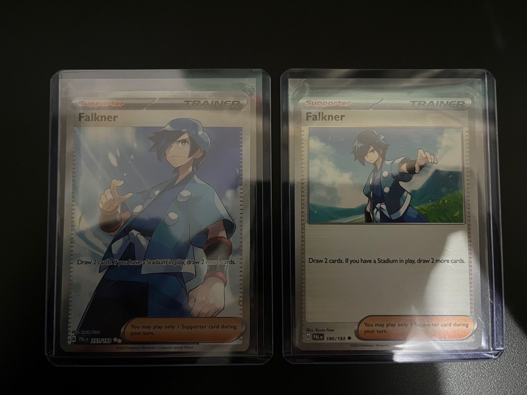 Pokemon Card - Falkner Full Art Secret Rare and Uncommon Set, Hobbies ...