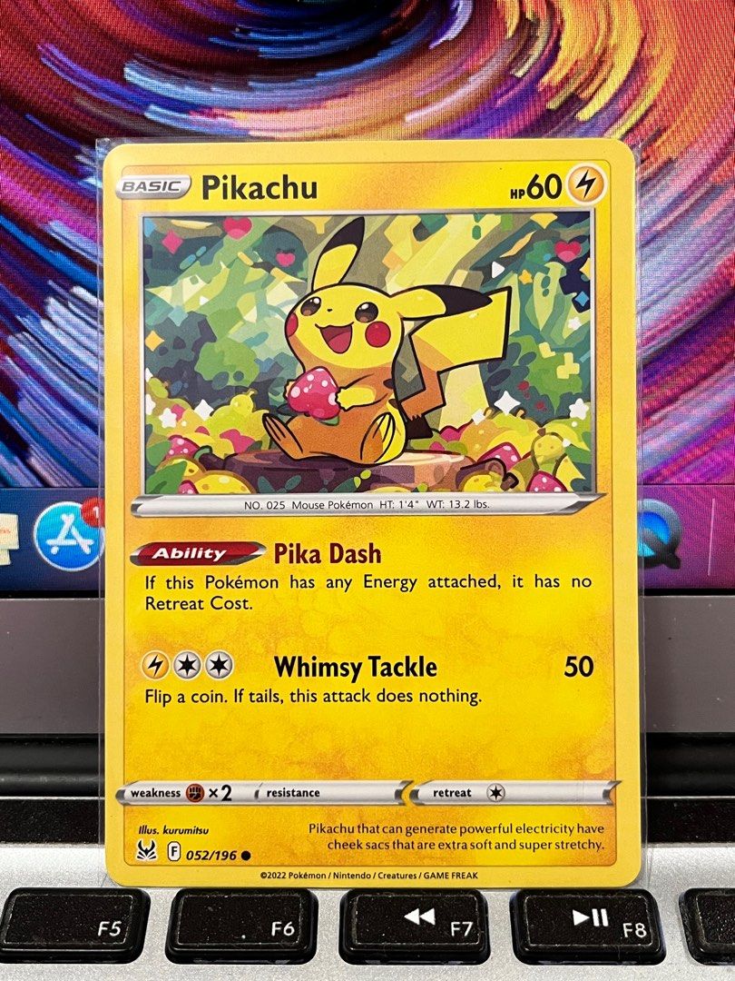 Pokemon TCG: Sword & Shield Pikachu 052/196 - common, Hobbies & Toys ...