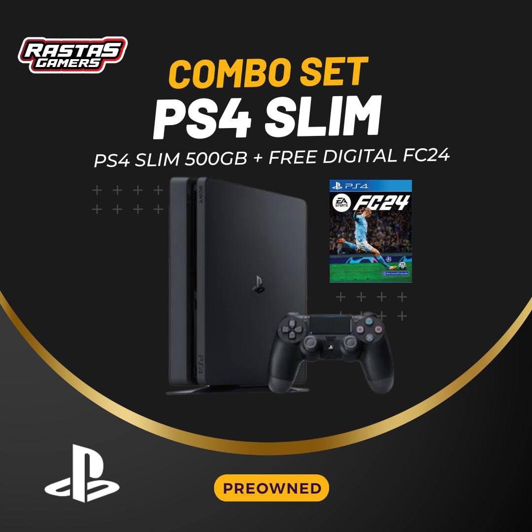 PS4 Slim 500GB free Digital FC24, Video Gaming, Video Game Consoles ...