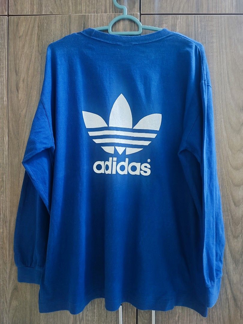 Rare! Adidas long Sleeve Trefoil Mirror Design Made in usa, Men's ...