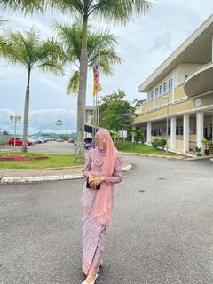 Poplook Premium Kebaya Songket Kota Bharu, Women's Fashion, Muslimah ...