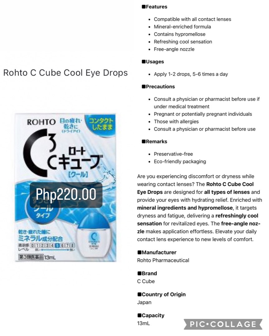 Rohto Eye Drops, DHC supplements, Beauty & Personal Care, Vision Care ...