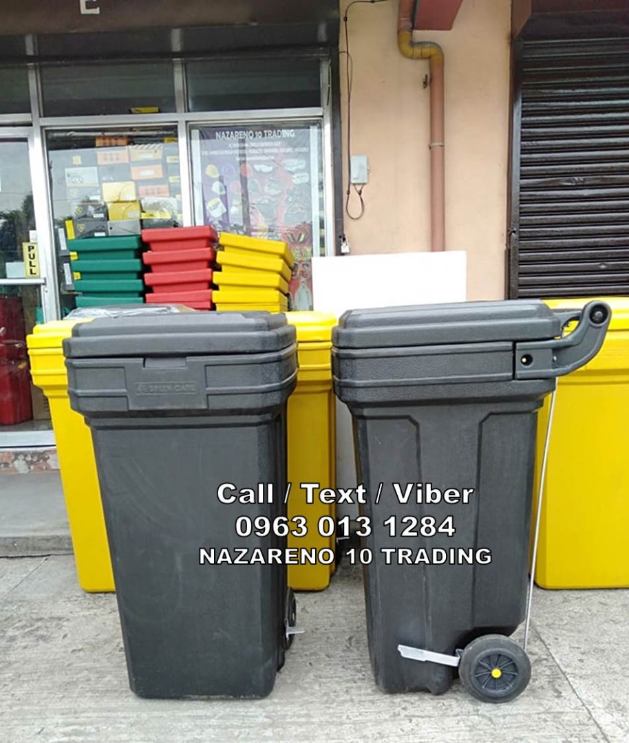 Roller king Trash bin with wheels 250 Liters 150 Liters, Furniture ...