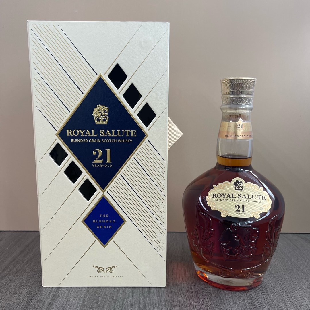 Royal Salute 21 Year Old Blended Grain Scotch Whisky 皇家禮炮21年 王者之鑽調和威士忌, 嘢食 & 嘢飲, 酒精飲料 - Carousell