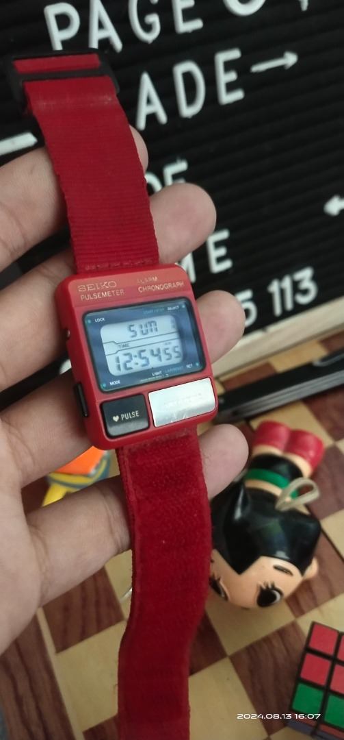 Seiko pulse meter (RARE COLLECTIBLE PIECE), Men's Fashion, Watches ...