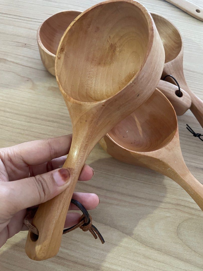 Senduk Kayu Estetik, Furniture & Home Living, Kitchenware & Tableware ...