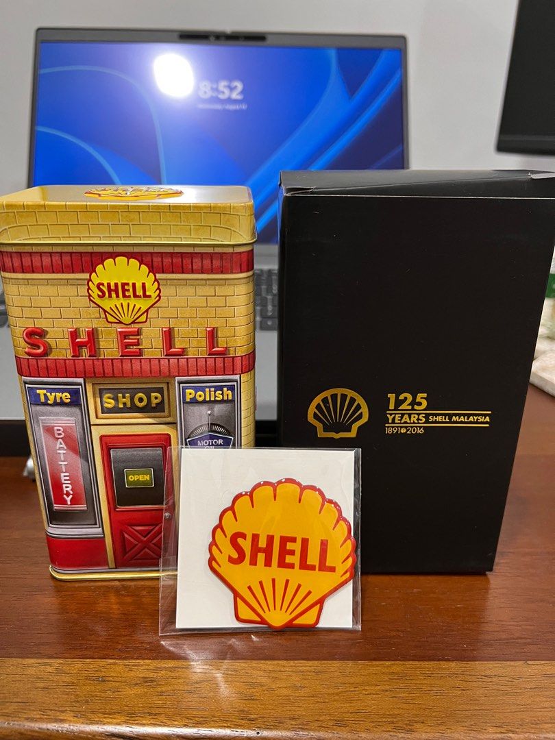 Shell collectible 125 years anniversary heritage metal container 1950 ...