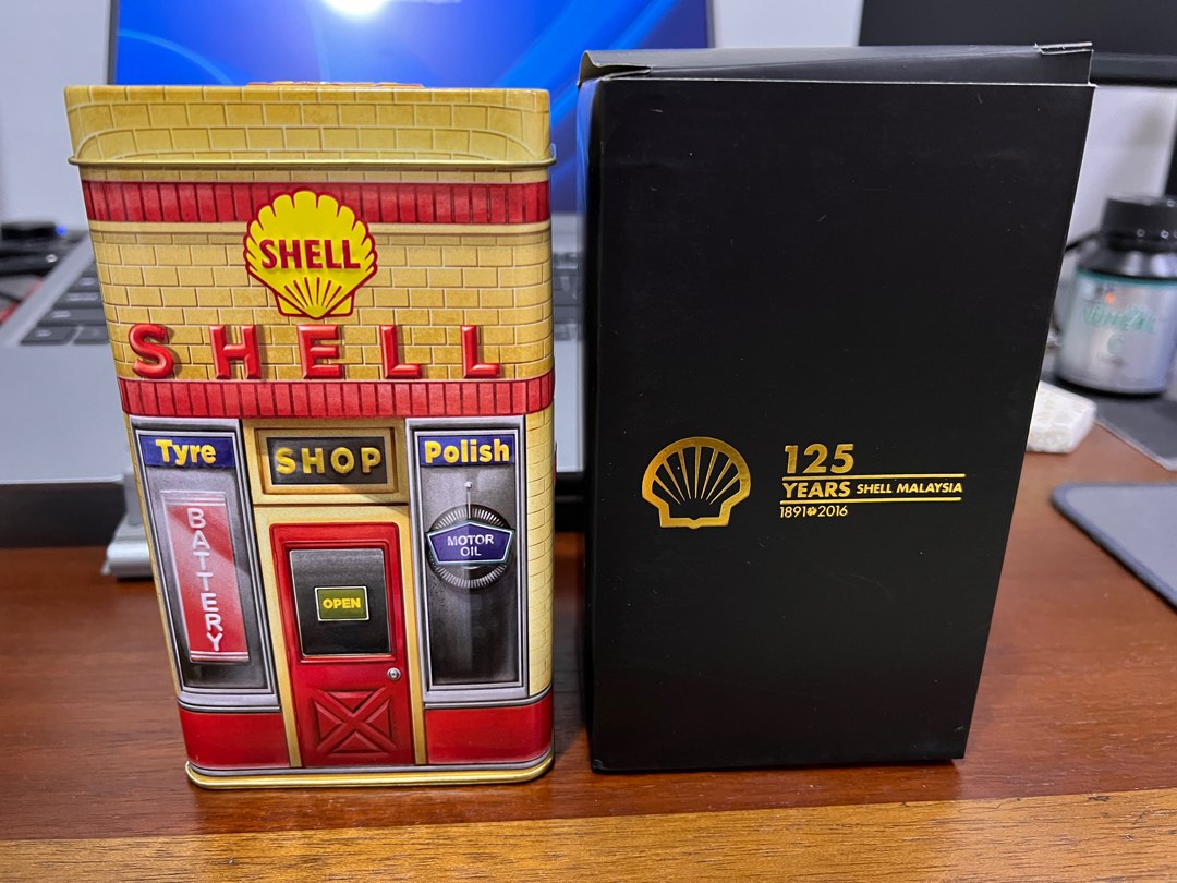 Shell collectible 125 years anniversary heritage metal container 1950 ...